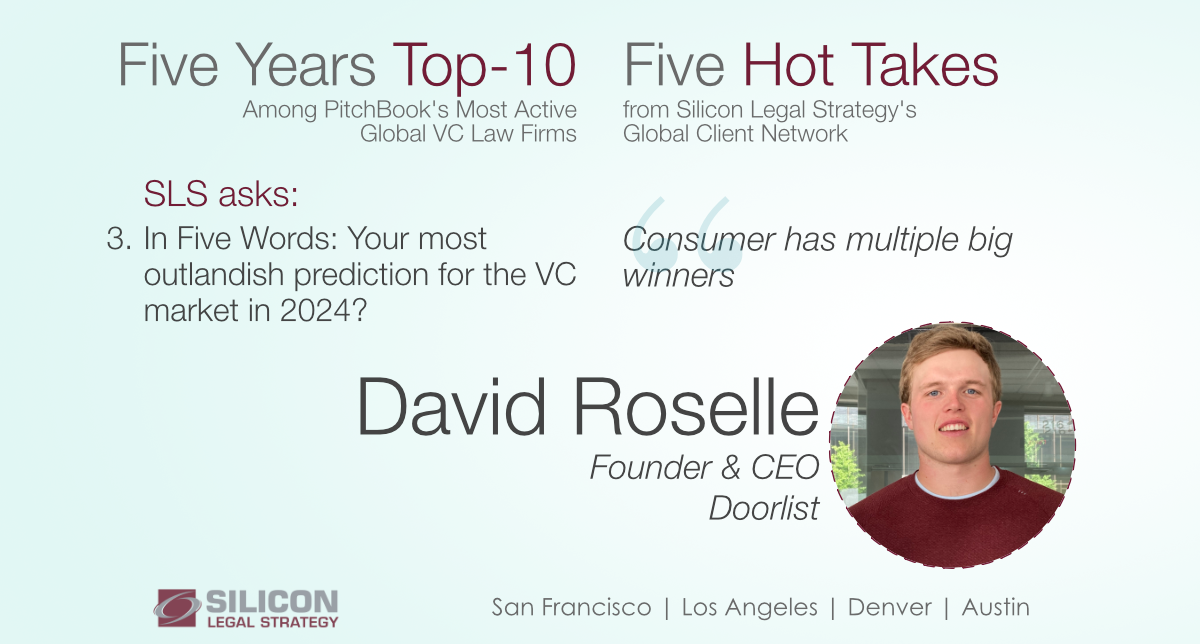 Five Hot Takes with David Roselle – Silicon Legal Strategy ...
